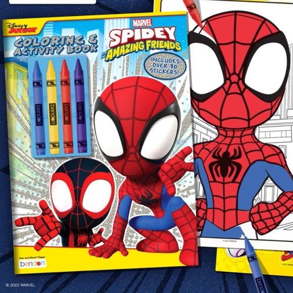 Disney & Caryola | Toys | Spidey His Amazing Friends Coloring Book ...